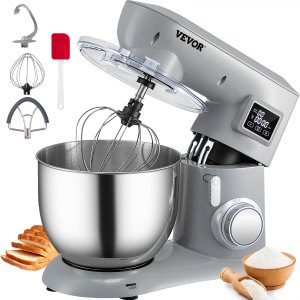 VEVOR 450W Stand Mixer 6-Speed Tilt-Head Dough Mixer 7.4 Qt Bowl 3 ...