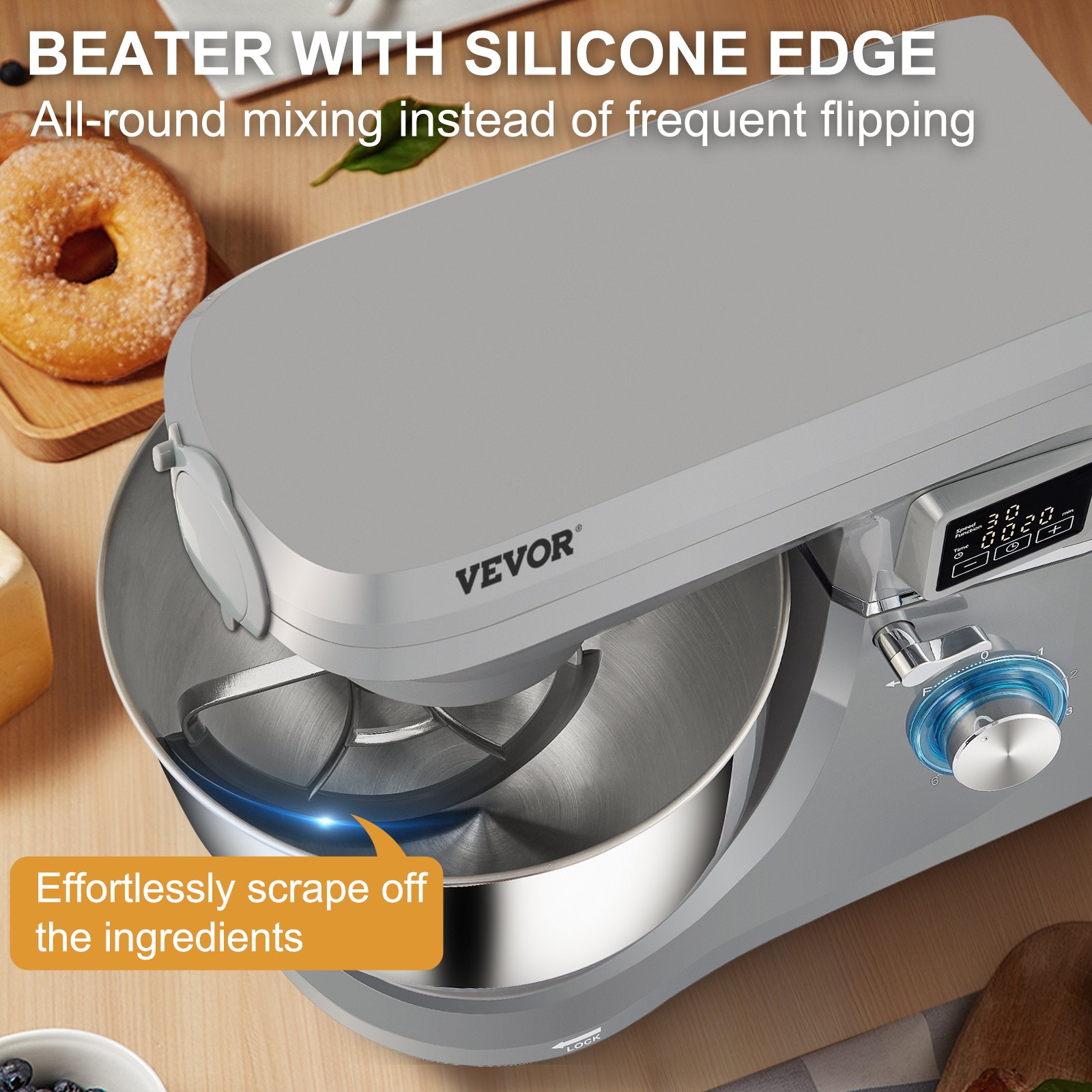 VEVOR 5 IN 1 Stand Mixer, 660W Tilt-Head Multifunctional Electric Mixer ...