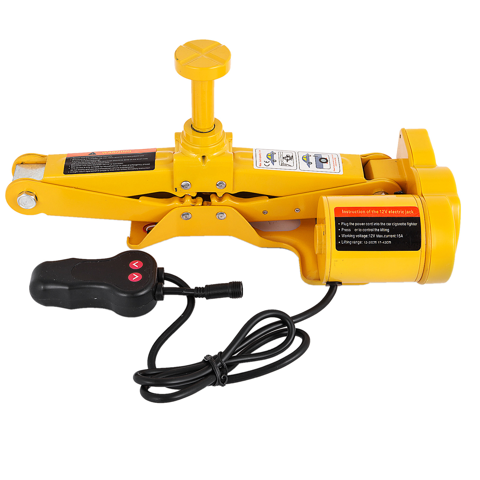3 Ton Automotive Electric Scissor Car Jack Lift Tool Kit Auto Repair ...