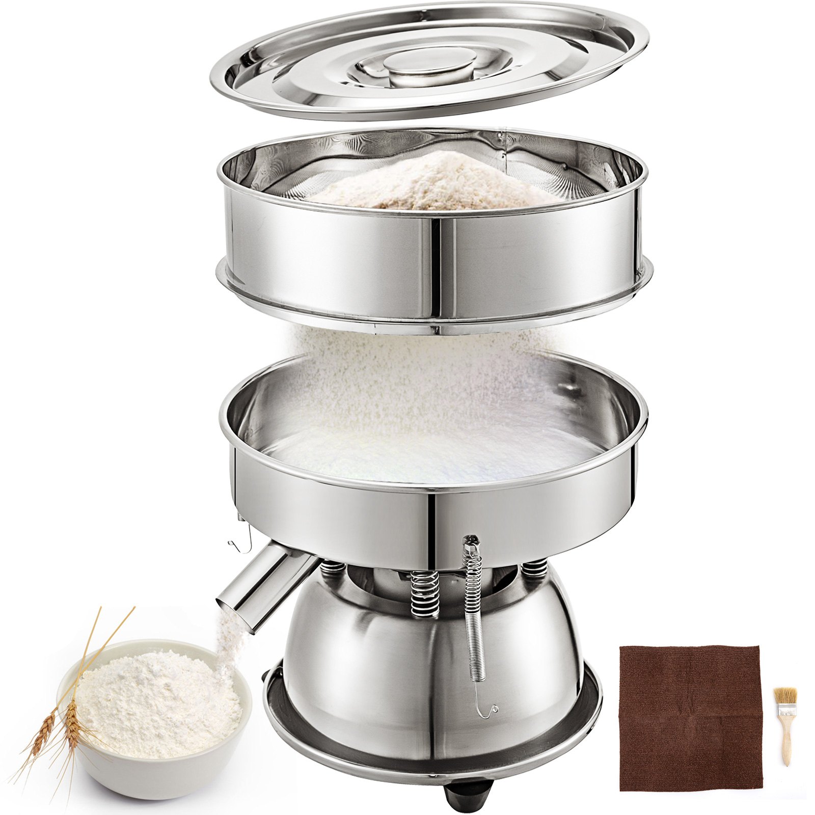Vibrating Sieve Sieve Shaker 1 Layer Industrial Sifter with 12 Mesh ...