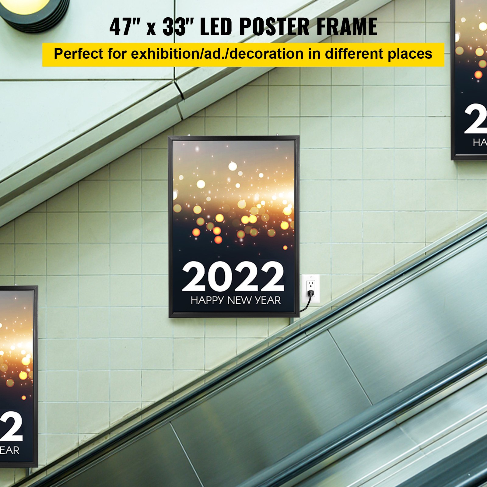 47*33 A0 Movie Poster Led Light Box Display Frame Advertising Sign Ads ...