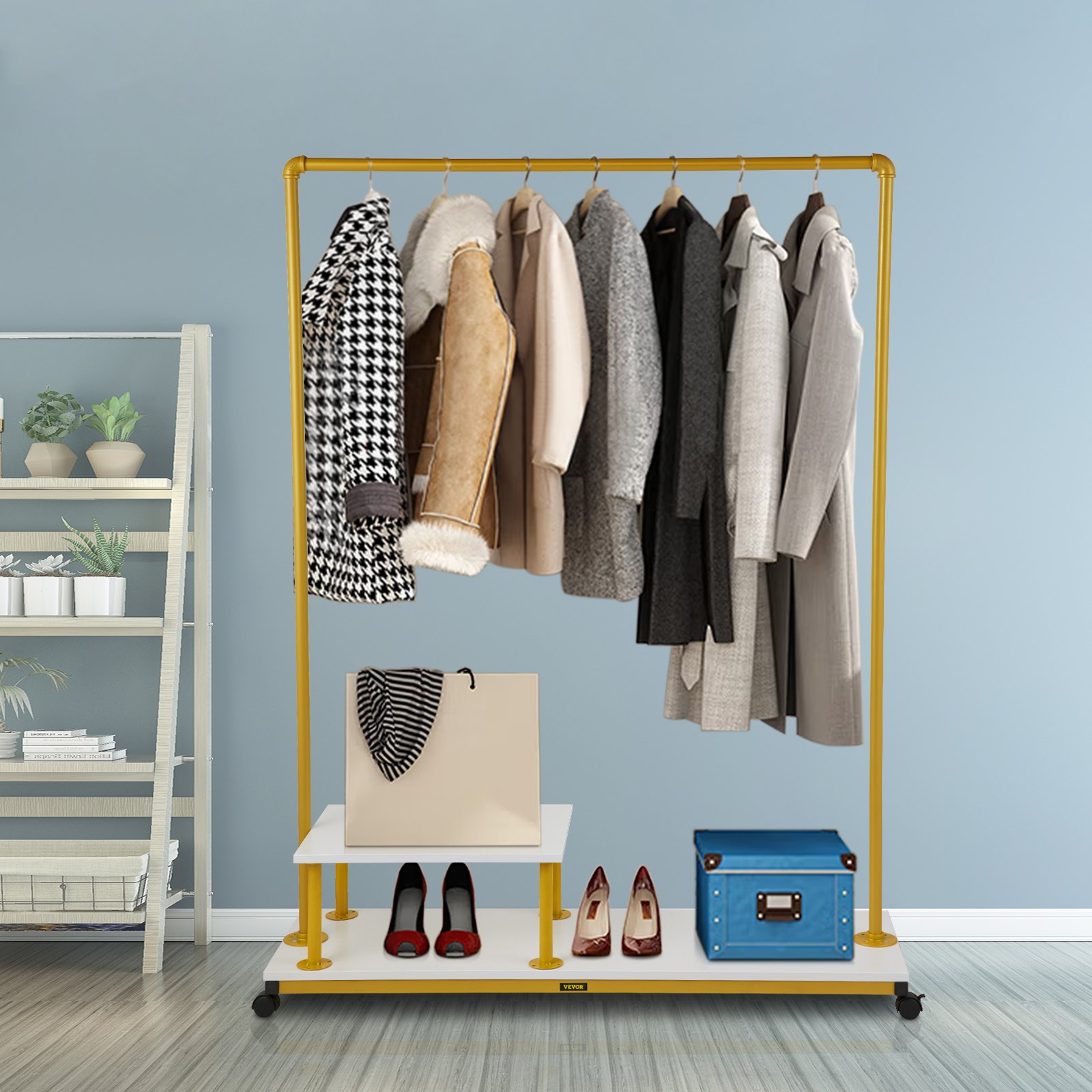 VEVOR Clothing Garment Rack, 47.2"x14.2"x63.0", Heavy-Duty Clothes Rack ...