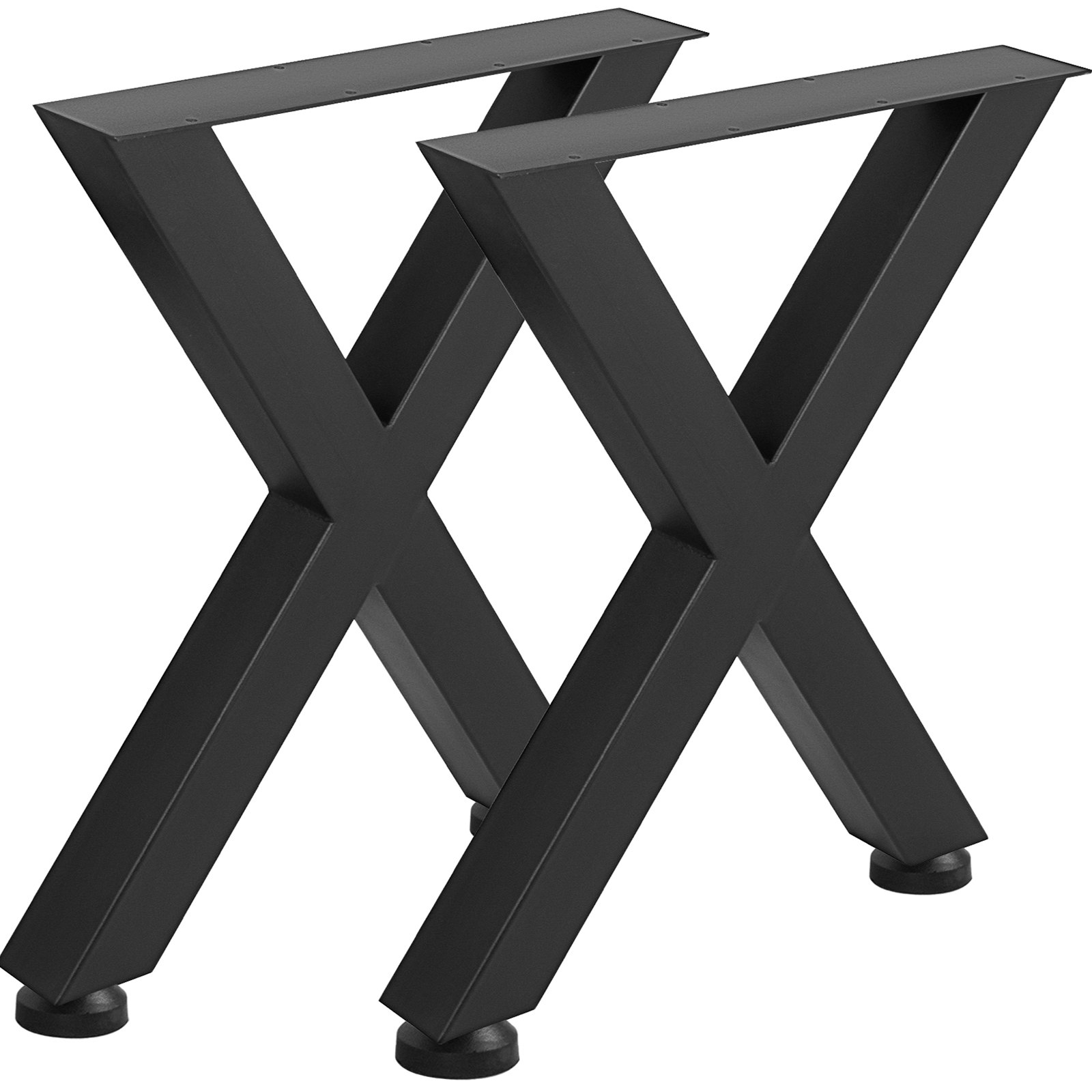 Black Table Legs X-frame Metal Dining Table Desk 400X395MM | VEVOR US