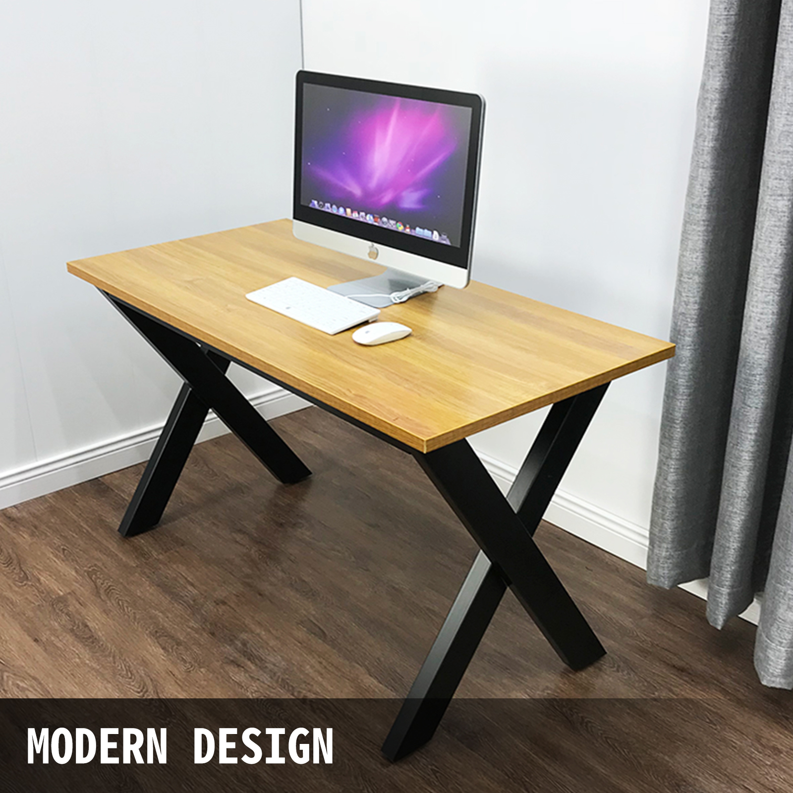 VEVOR 2 X Steel Table Legs & Bench Legs Black Desk Legs X-frame Design ...
