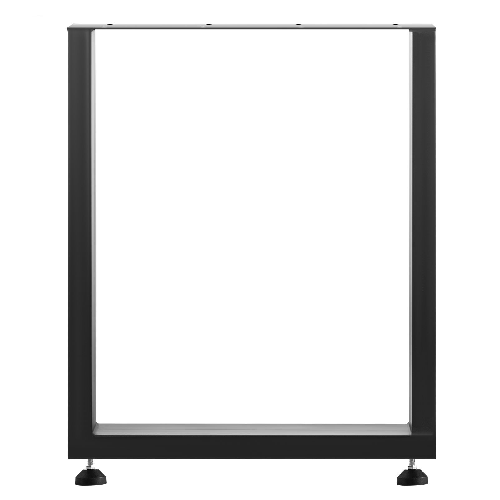 23.6”x28.4”a Pair Table Leg square Black Steel Bar Industrial Computer ...