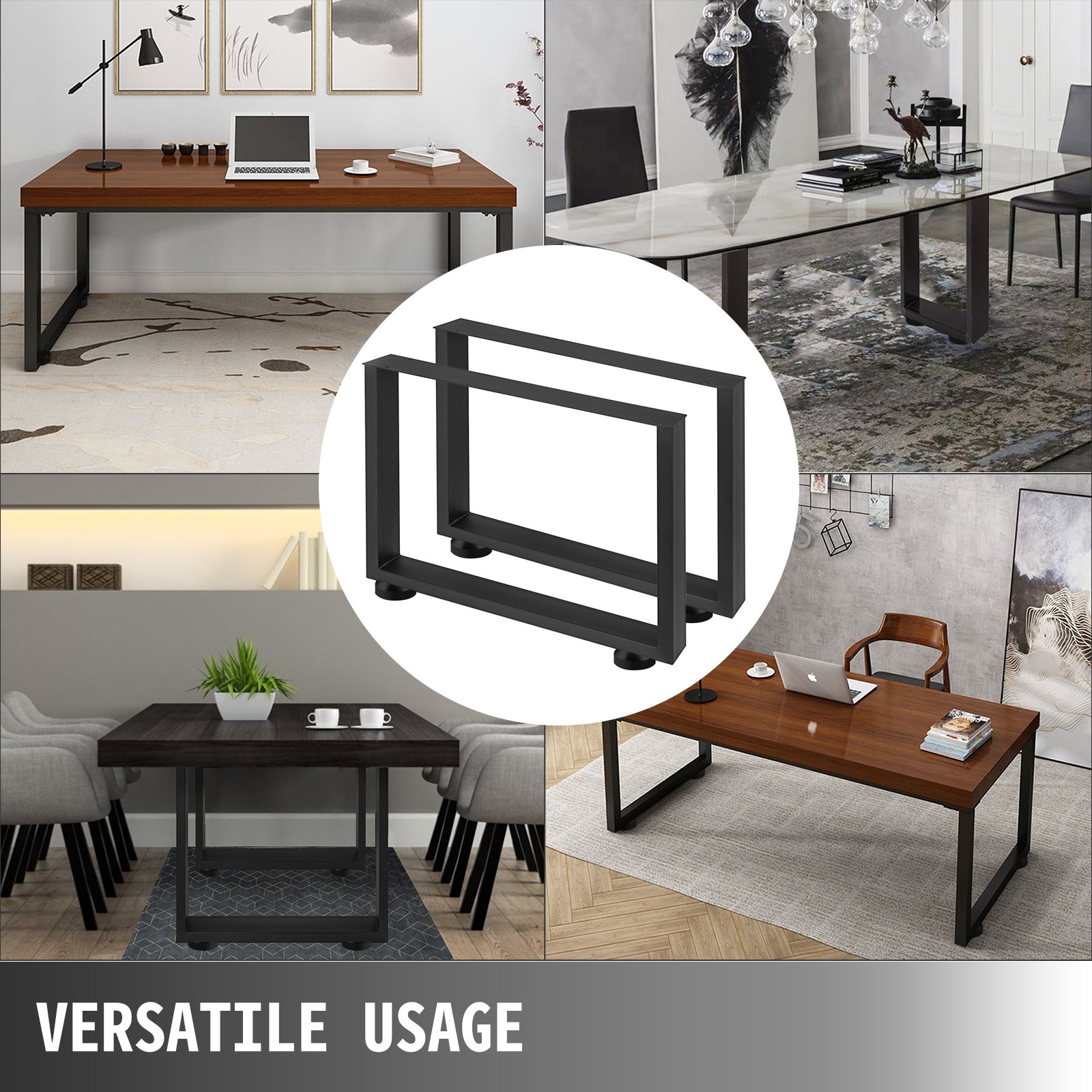 31.4”x28.3”table Leg black Steel Shop Industrial Kitchen Coffee Table ...