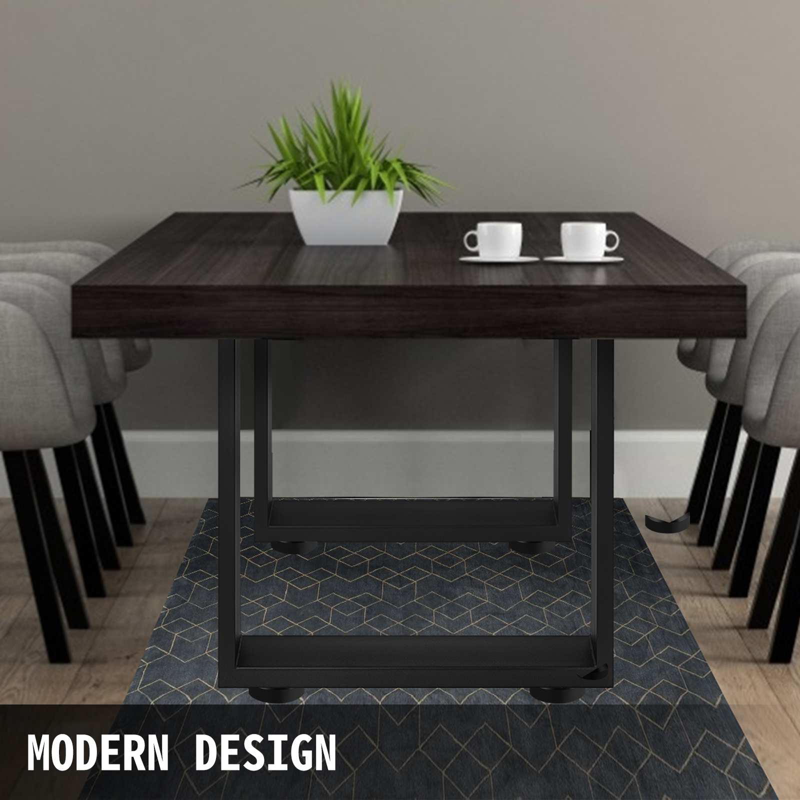 31.4”x28.3”table Leg black Steel Shop Industrial Kitchen Coffee Table ...