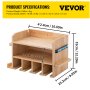 VEVOR VEVOR Power Tool Organizer Drill Wall Tool Holder 4 Slots 2-shelf ...