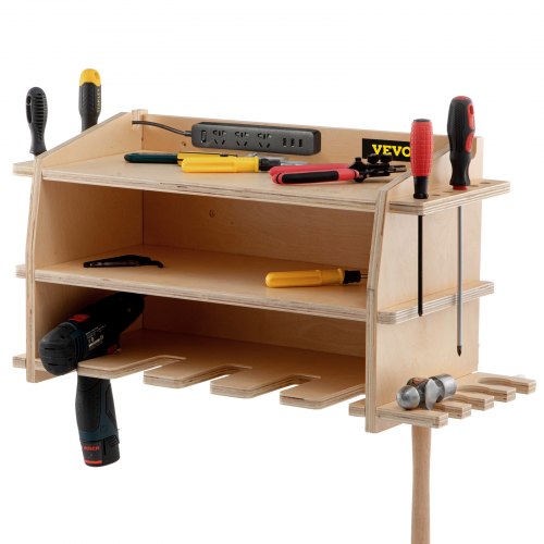 VEVOR Power Tool Organizer, Wall Mounted Drill Holder, 5 Drill Hanging ...