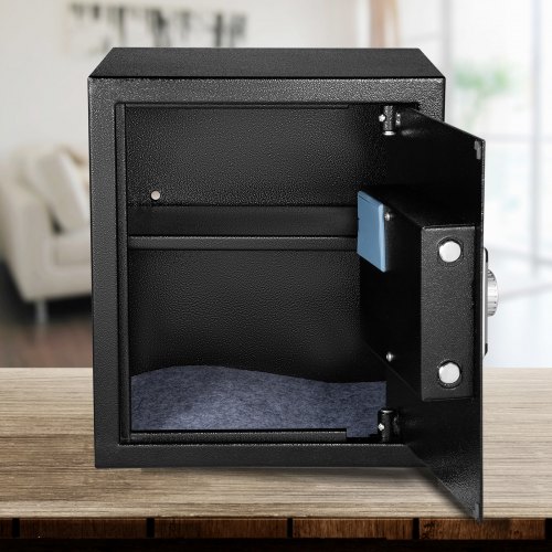 VEVOR Safe Box, 1.7 CU.FT Fingerprint Safe Box for Money w/ 2 Keys ...