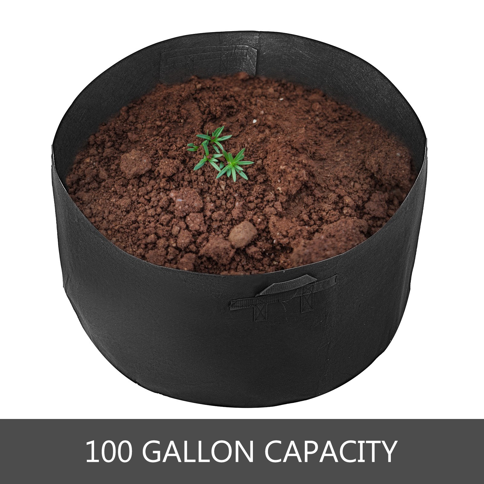 6-Pack 100 Gallon Plant Grow Bag with Handles Aeration Fabric Pots ...
