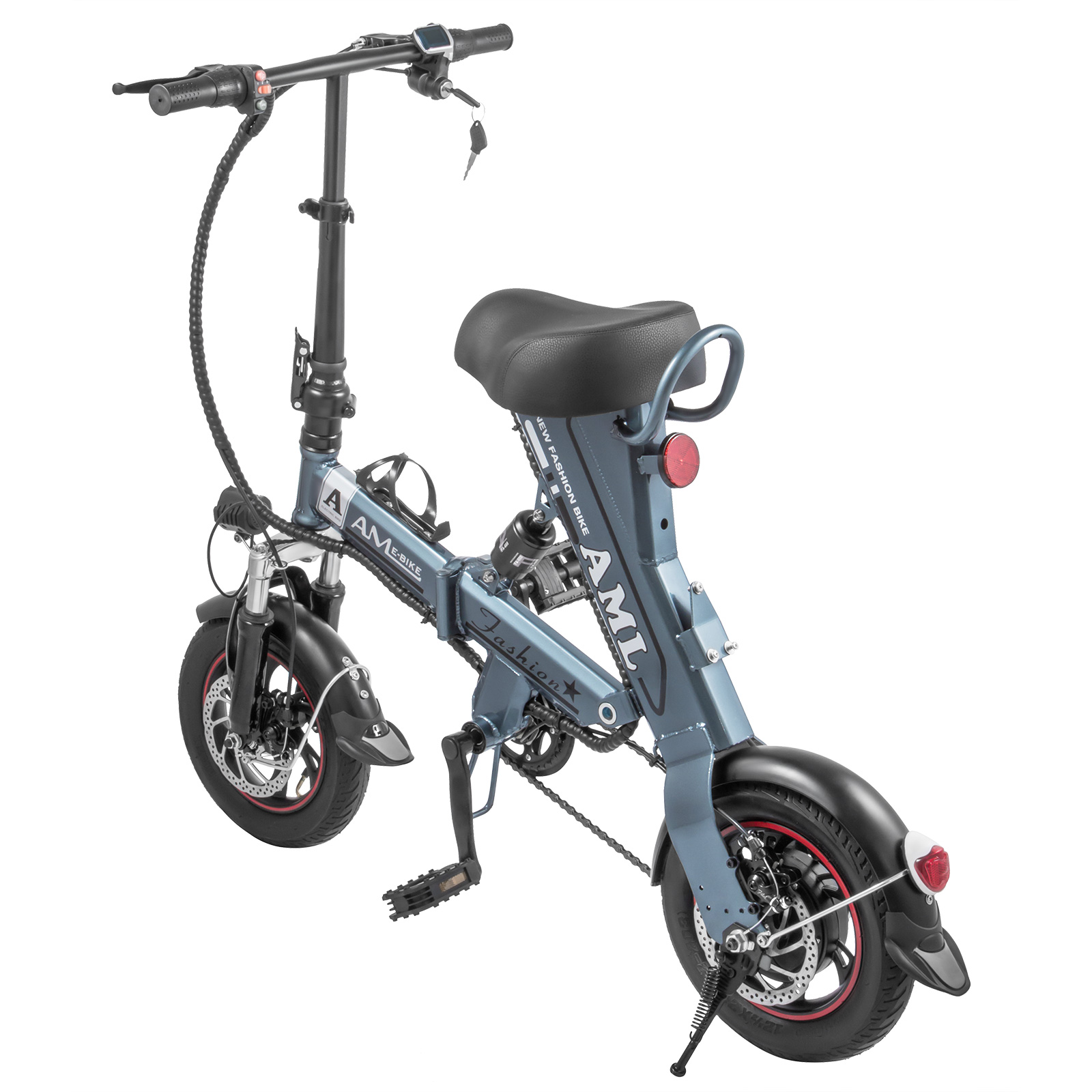 Foldable Electric Bike Collapsible Frame 36v battery 12AH | VEVOR US