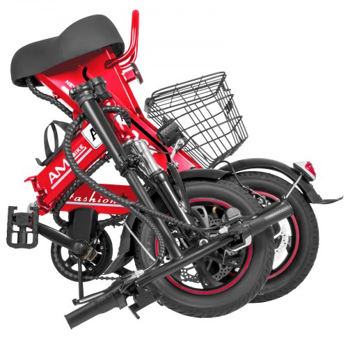 Foldable Electric Bike Collapsible Frame 36v battery 8AH | VEVOR US