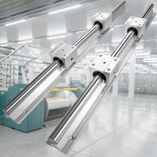 VEVOR Linear Rail SBR16-300mm 2PCs Linear Rail Shaft Rod W/ 4 SBR16UU ...
