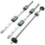 VEVOR Linear Guide Rail, 2PCS HGR20-1000mm Linear Slide Rail + 1Pcs ...