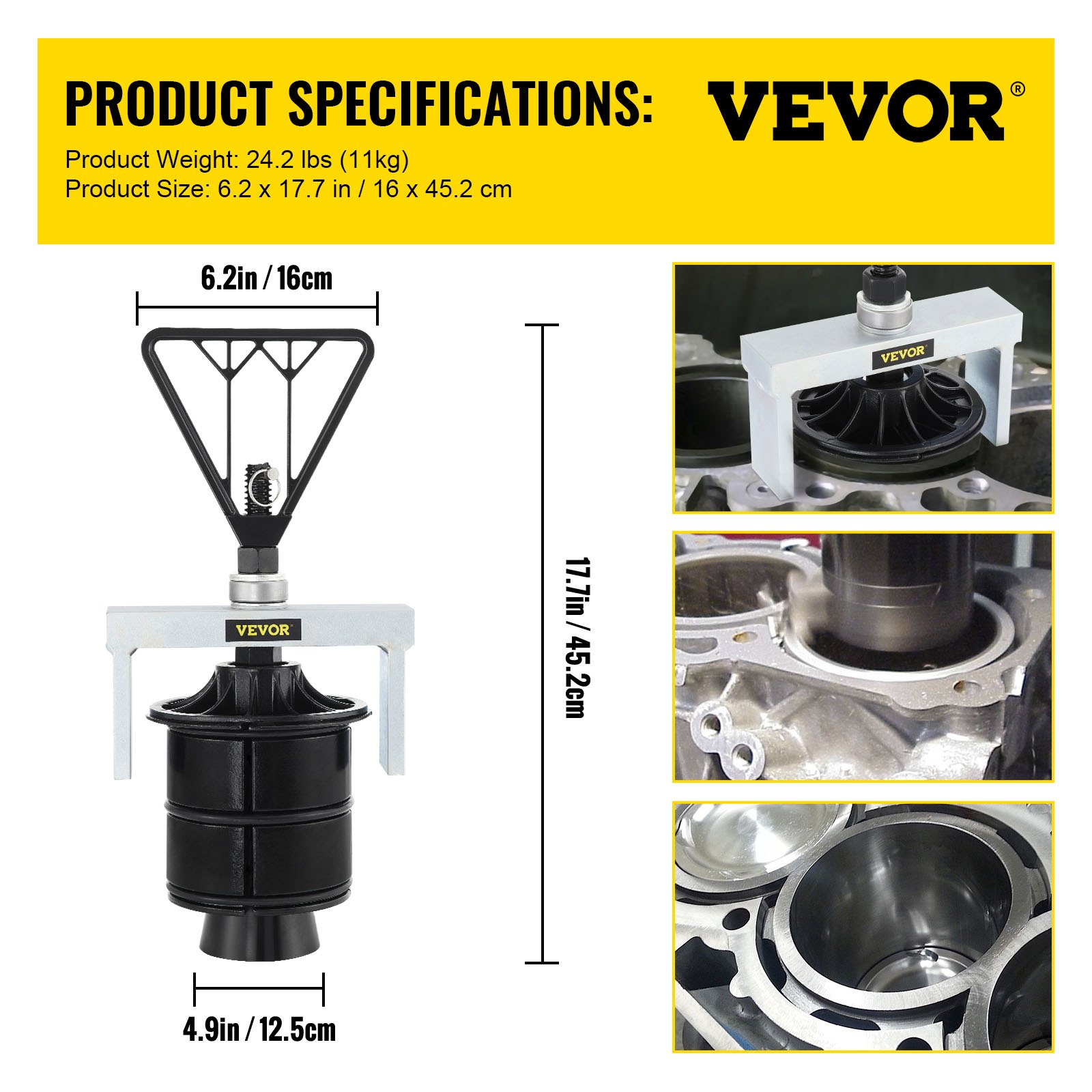 VEVOR Cylinder Liner Remover for Detroit 60 series 12.7L, 14L EGR and ...
