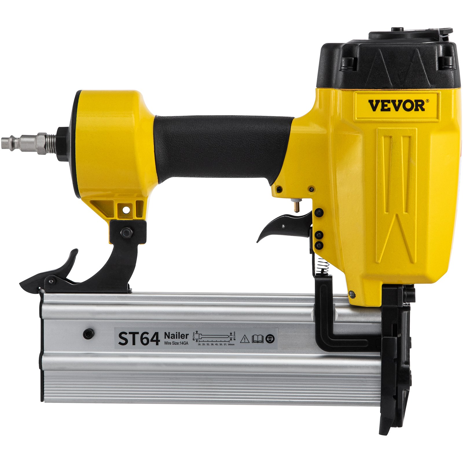 VEVOR Pneumatic Concrete Nailer, 14 Gauge 1 to 2-1/2 Inch Heavy Duty T ...