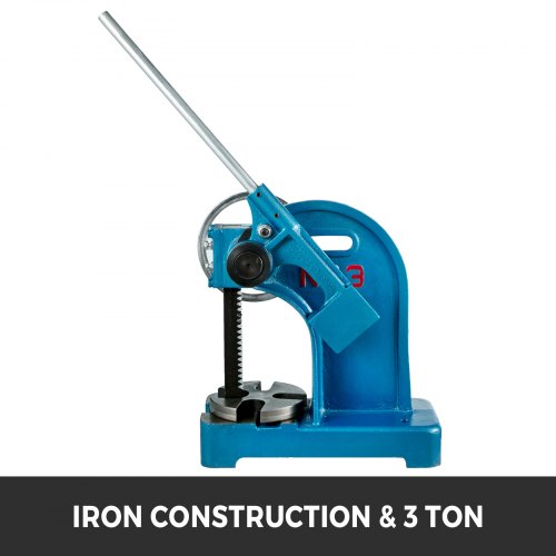 VEVOR Manual Arbor Press 3 Ton, 21.5" Max. Working Height, Ratchet ...