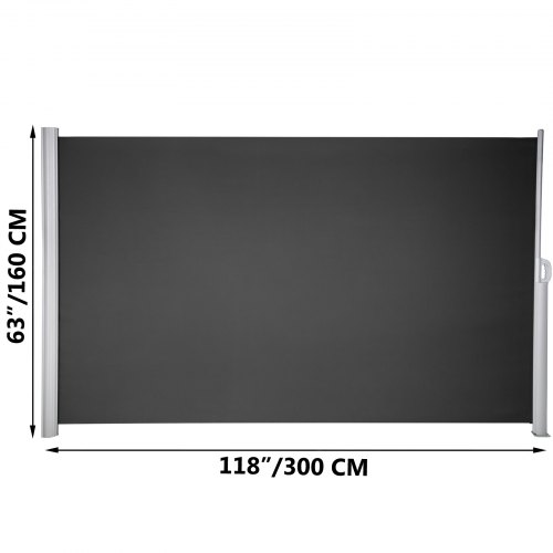 Retractable Side Awning Patio Screen Retractable Fence 63x118inch ...