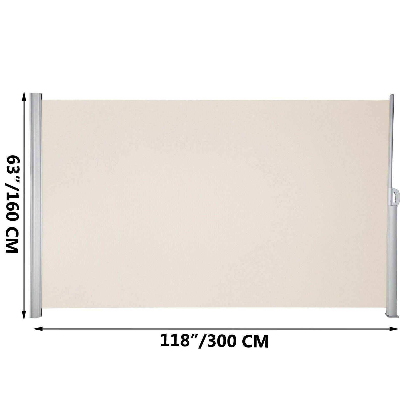 Retractable Side Awning Patio Screen Retractable Fence 63x118inch ...