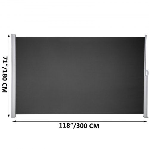 Retractable Side Awning Patio Screen Retractable Fence 71x118inch ...