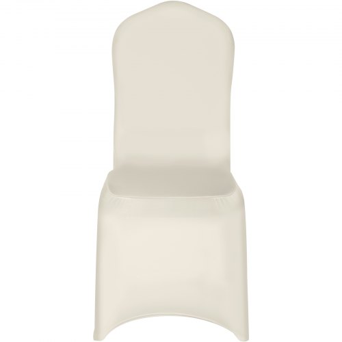VEVOR 100 PCS Ivory Chair Covers Polyester Spandex Chair Cover Stretch ...