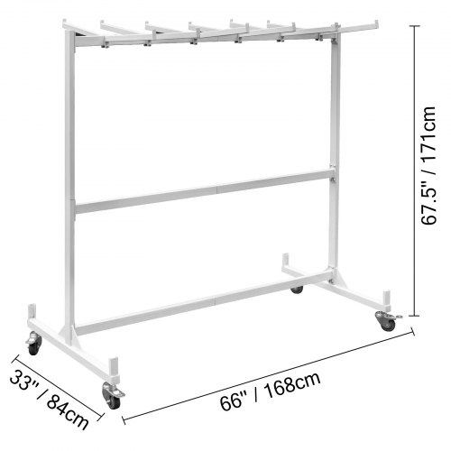 VEVOR Folding Chair and Table Cart 750lbs Capacity Combo Cart for 42 ...