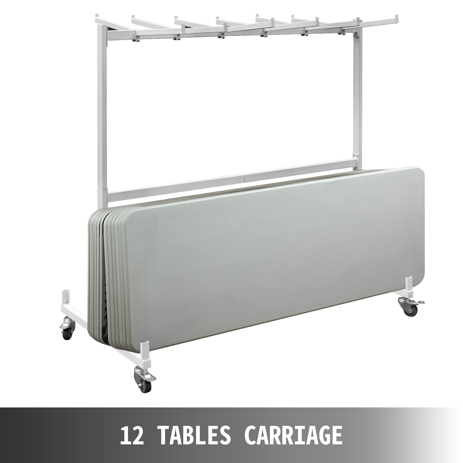 Folding Chair Rack Dolly Cart W/locking Casters Max 42 Chairs 12 Tables ...