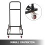 Heavy Duty Chair Cart Black Steel Storage Dolly Stack Up To 36 Folding ...