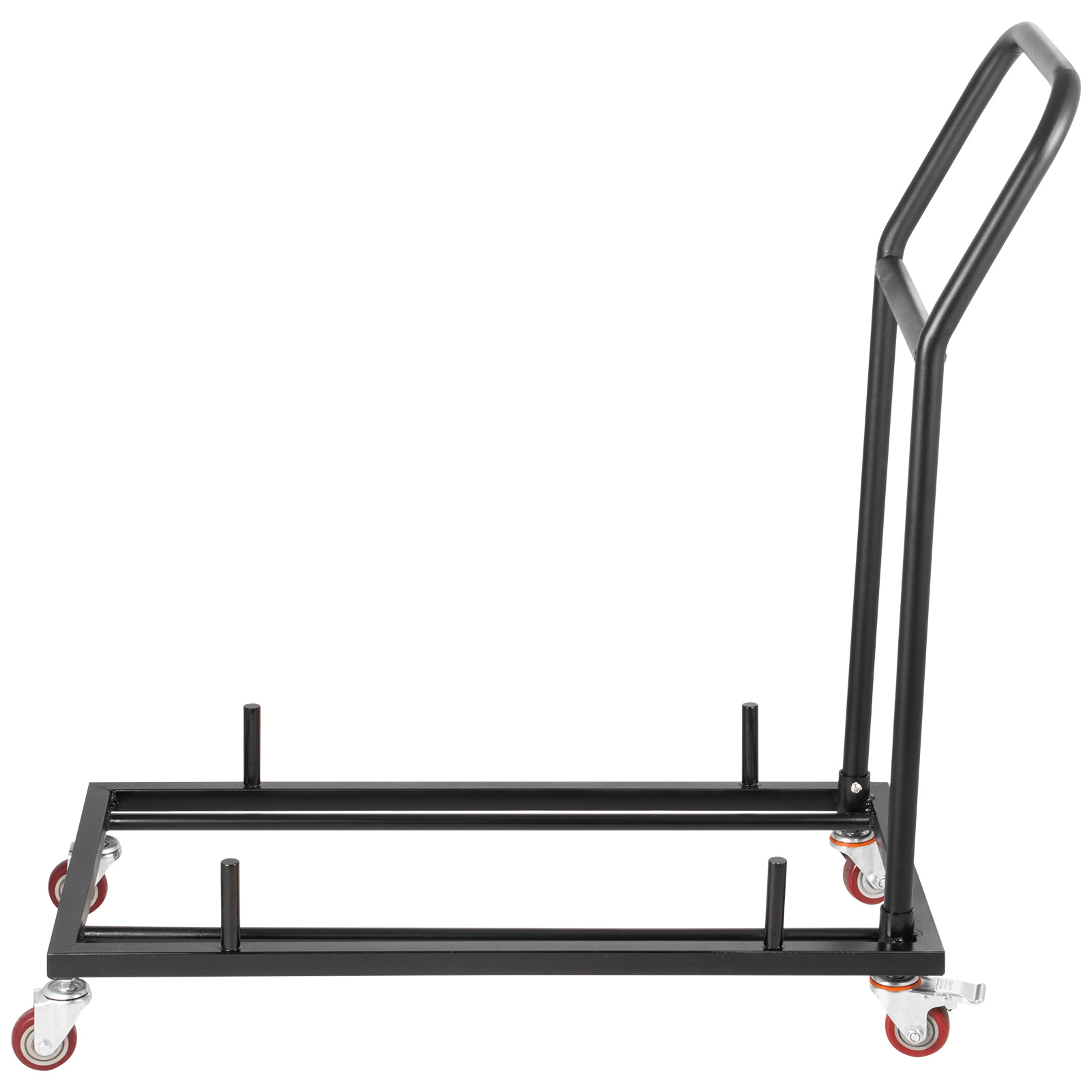 Heavy Duty Chair Cart Black Steel Storage Dolly Stack Up To 36 Folding ...