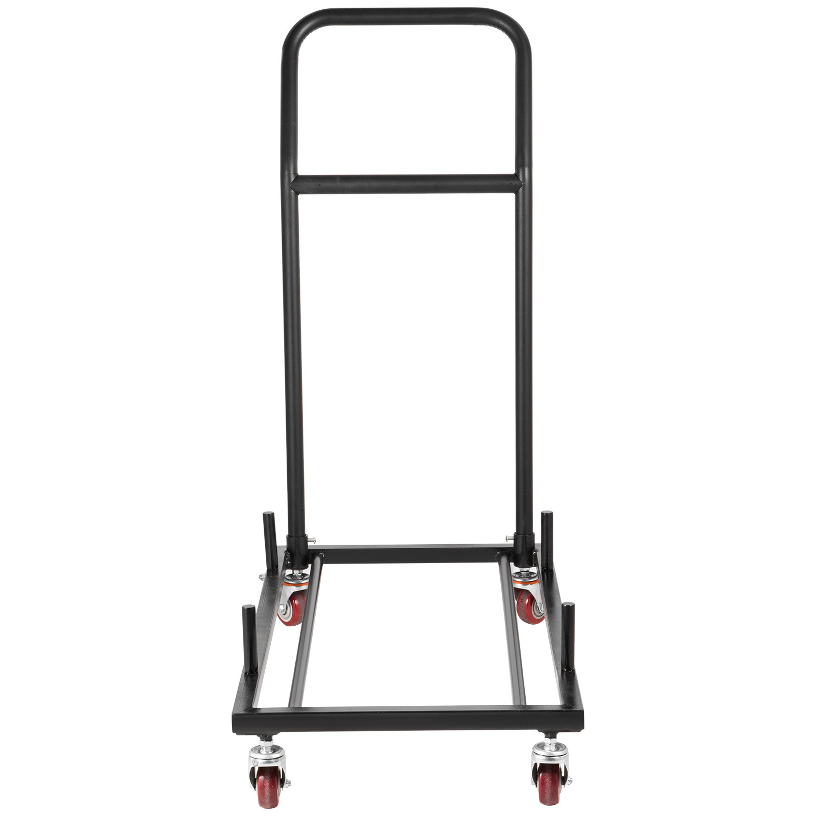 Heavy Duty Chair Cart Black Steel Storage Dolly Stack Up To 36 Folding ...