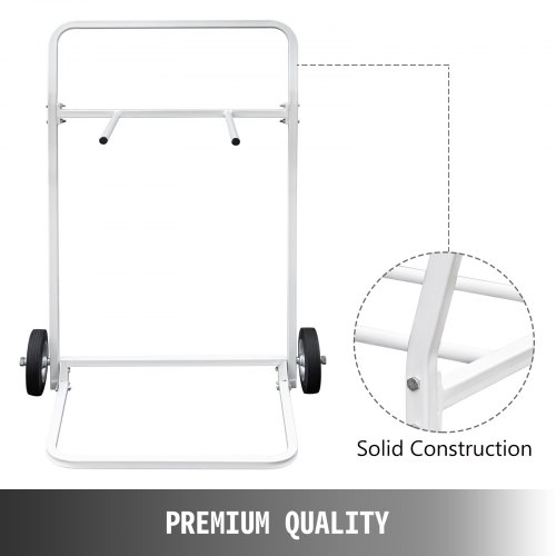 VEVOR Vevor Table Chair Cart Storage White Dolly 10 Folding Chairs ...