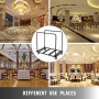 VEVOR Folding Table Cart Black Table Rack for 60" Round Tables Heavy ...