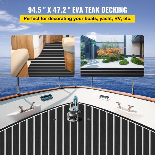 94.5x47.2" 6mm Eva Teak Decking, Foam Marine Boat Yacht Sheet Flooring ...