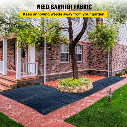 6.5x300 ft Heavy Duty PP Woven Weed Barrier Landscape Ground Cover 3 ...