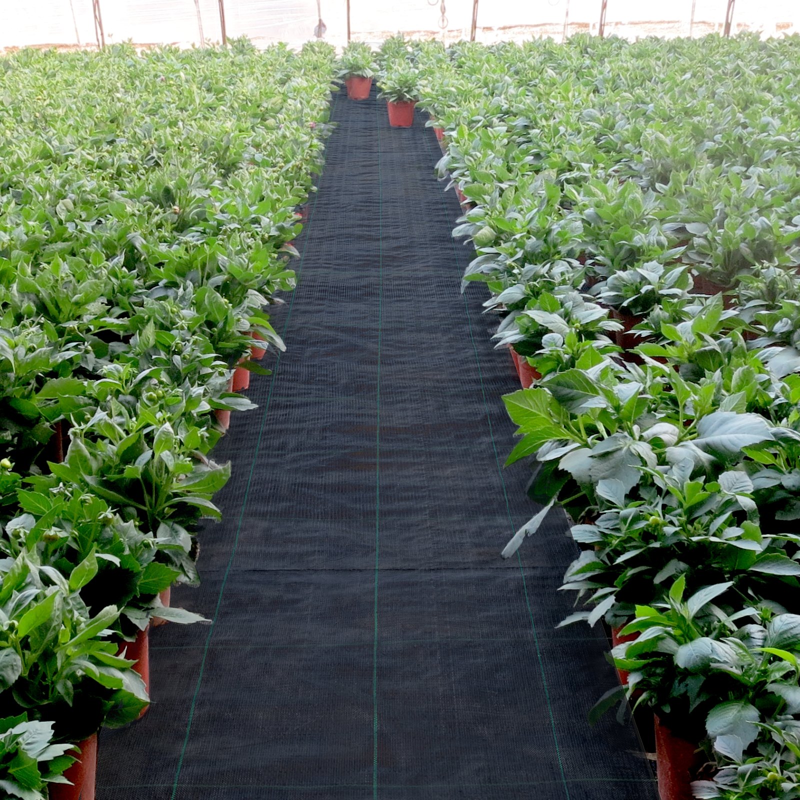 20 YEAR 6.5x330 ft Heavy Duty PP Woven Weed Barrier Landscape Ground ...