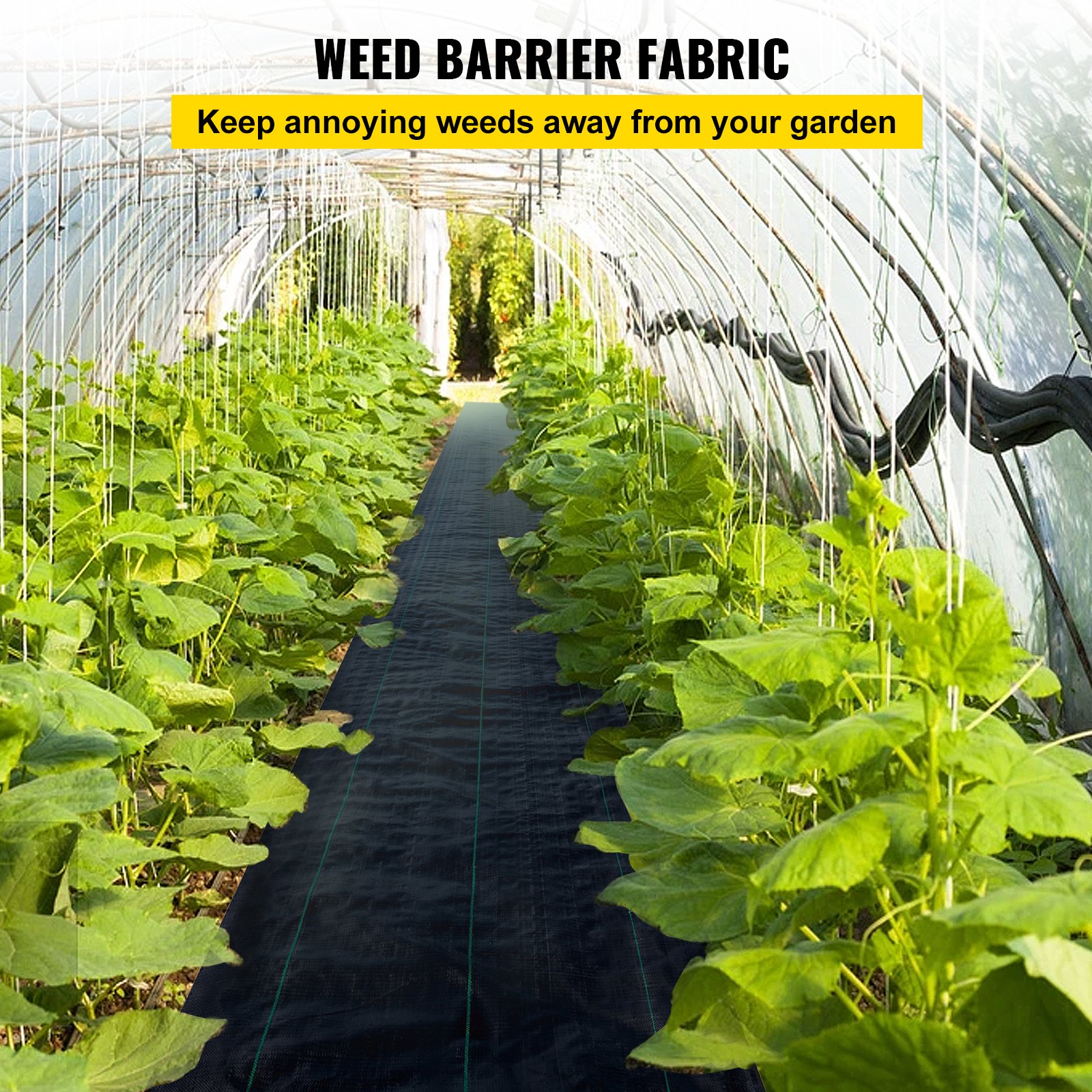 20 YEAR 6x300 ft Heavy Duty PP Woven Weed Barrier Landscape Ground ...
